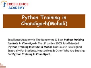 Python Training in Chandigarh(Mohali) | PPT