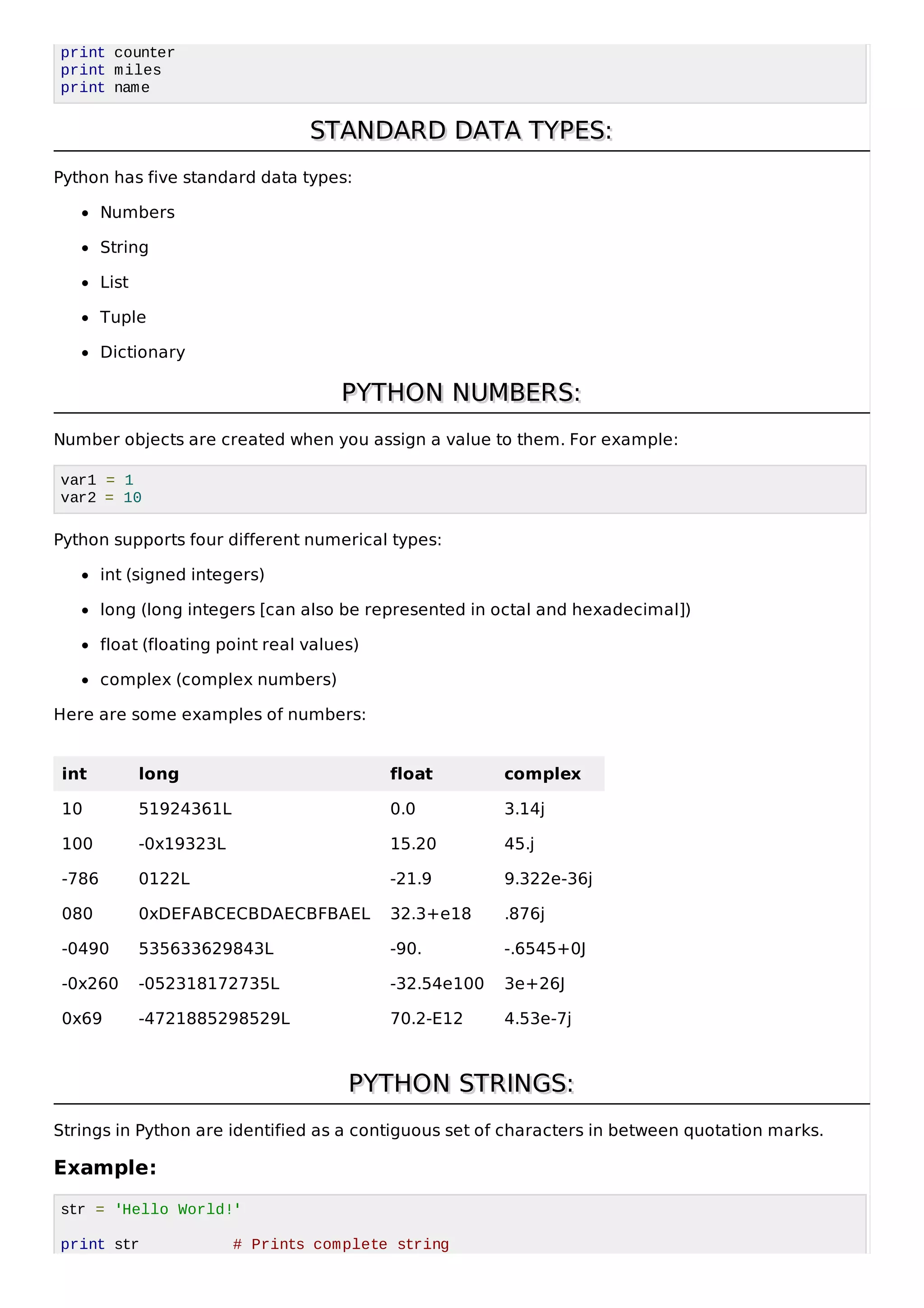 Python quick guide | PDF