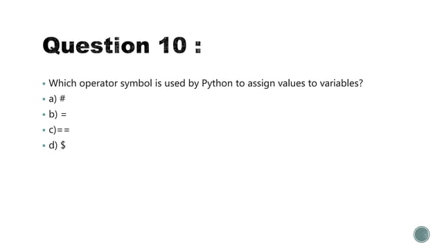 Python Quiz 1pptx