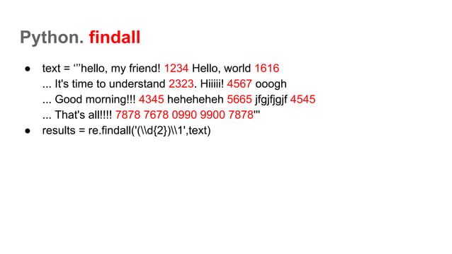 Python. re | PPT | Free Download