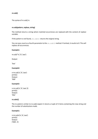 Python (regular expression) | PDF