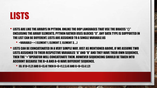 Python course 1 -- Getting Started with python | PPT