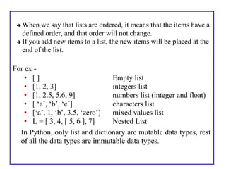 Python revision tour II | PPT