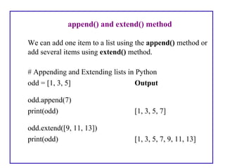 Python revision tour II | PPT