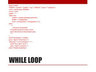 Python scripts | PPT