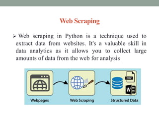 Python Seminar of Data analytics using python | PPTX | Internet | Computing