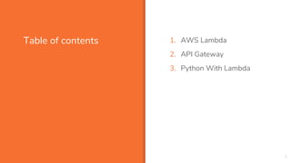 Serverless Function With Python and AWS Lambda | PPT