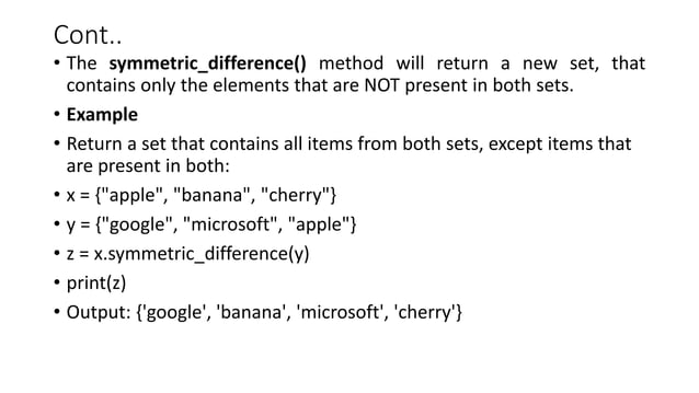 Python_Sets(1).pptx | Programming Languages | Computing