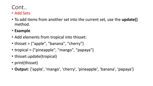 Python_Sets(1).pptx | Programming Languages | Computing
