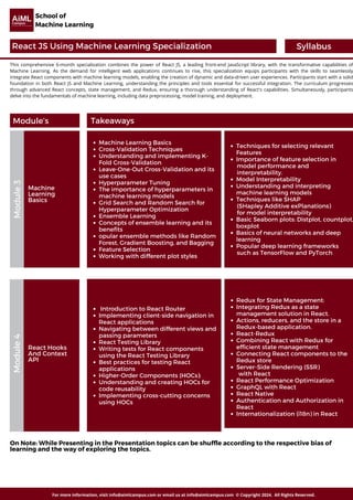 AiML Campus React JS Using Machine Learning | PDF | Web Development ...