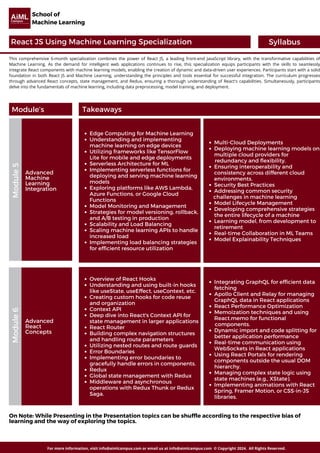 AiML Campus React JS Using Machine Learning | PDF | Web Development | Internet