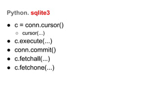 Python sqlite3 | PPT