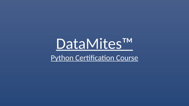 Certified Python Training Institute in Bangalore | PPT
