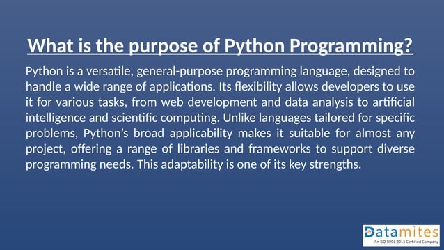 Certified Python Training Institute in Bangalore | PPT