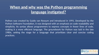 Certified Python Developer Training in Bangalore | PPT