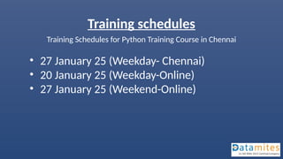 Python training course in Chennai with Placements | PPTX