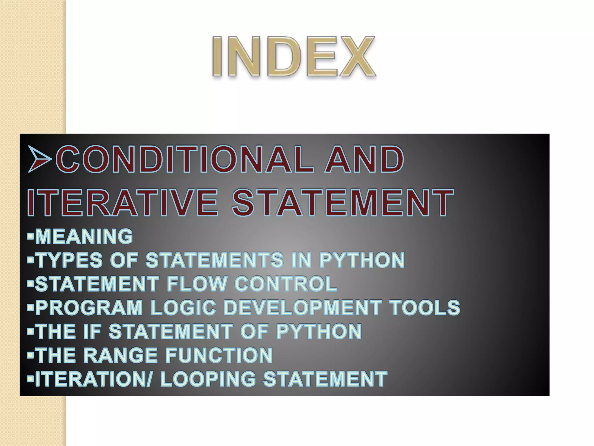 Python statements | PPT
