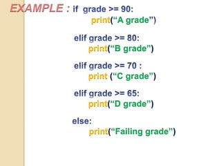 Python statements | PPT