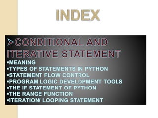 Python statements | PPT