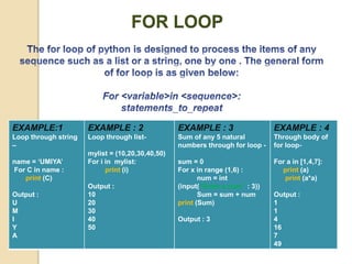 Python statements | PPT