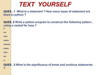 Python statements | PPT