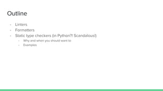 Python Static Analysis Tooling | PDF