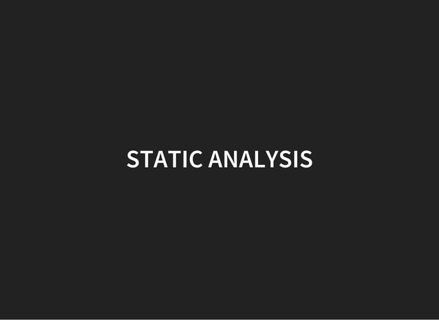 Python Static Analysis Tools Ppt