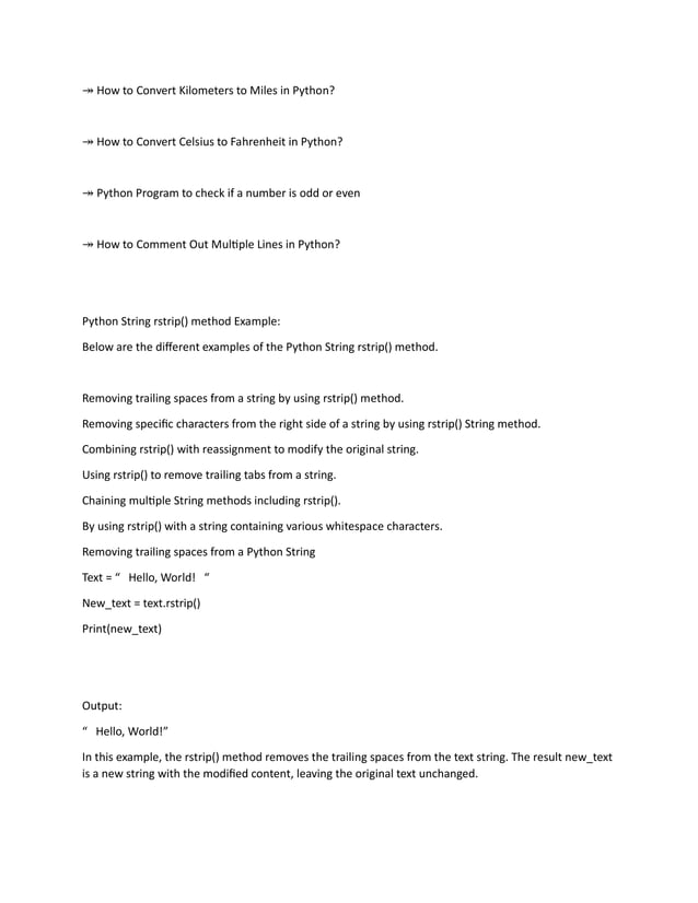 Python String rstrip() Method.pdf