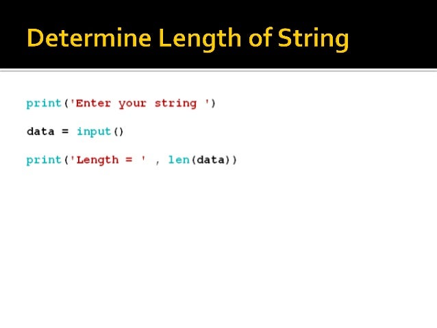 Python strings