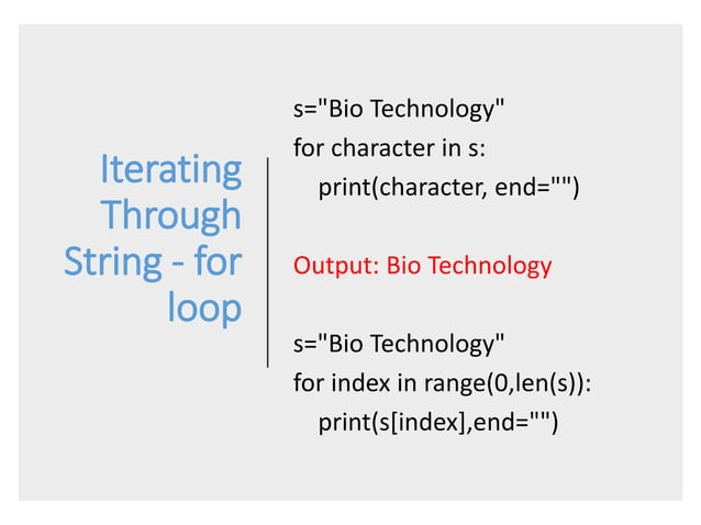 Python strings | PPT