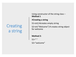 Python strings | PPT