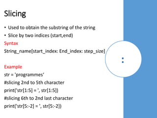 Python strings | PPT