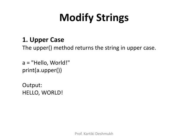Python Strings and strings types with Examples | PPTX