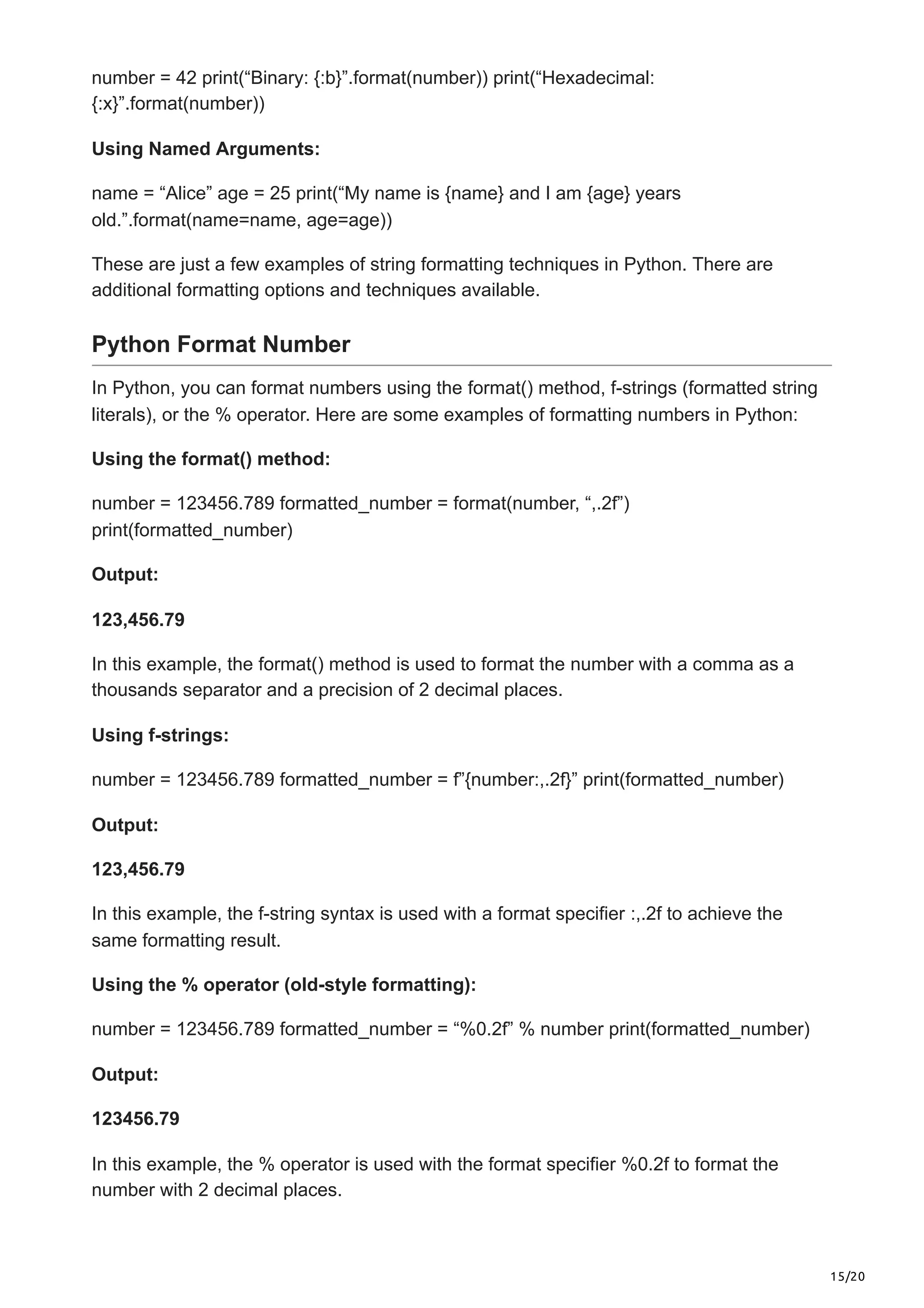 Python Strings Format Pdf