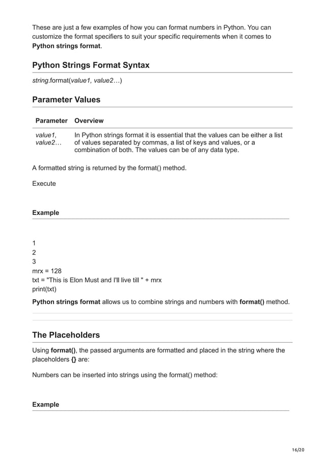 Python Strings Format Pdf