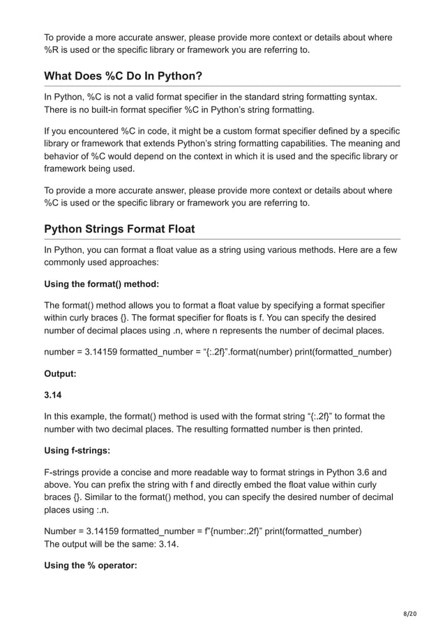 Python Strings Format | PDF Python Strings Format | PDF