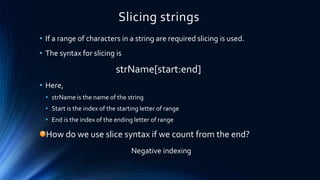 Python strings presentation | PPT