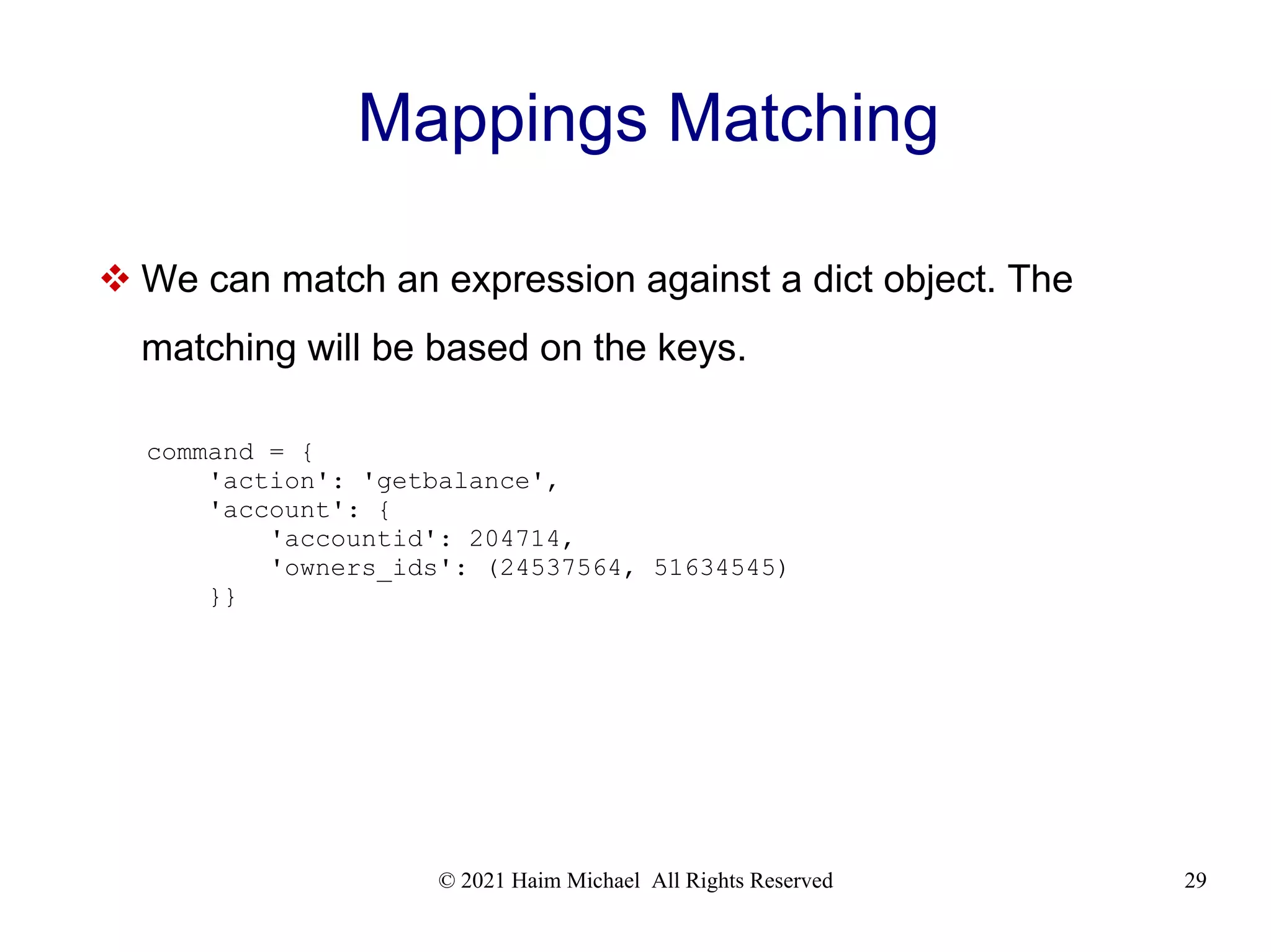 Structural Pattern Matching In Python Ppt 1191