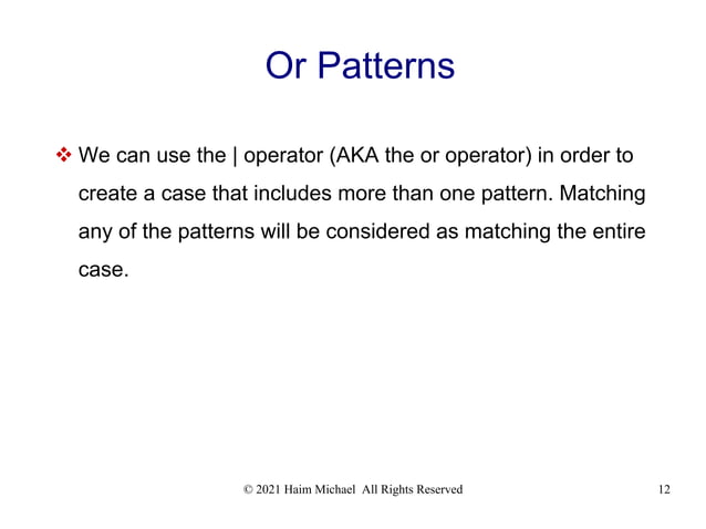 Structural Pattern Matching In Python Ppt