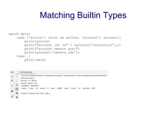Structural Pattern Matching in Python | PDF