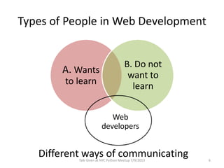 Python talk web frameworks | PPT