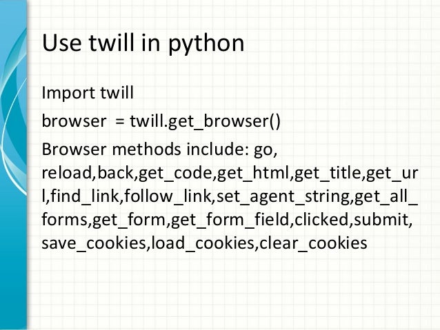 Python testing