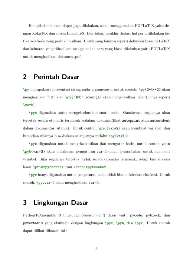 PythonTeX Quick Start | PDF