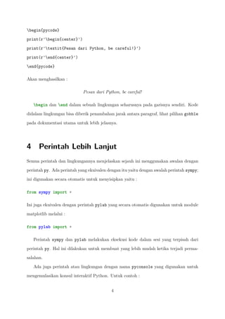 PythonTeX Quick Start | PDF