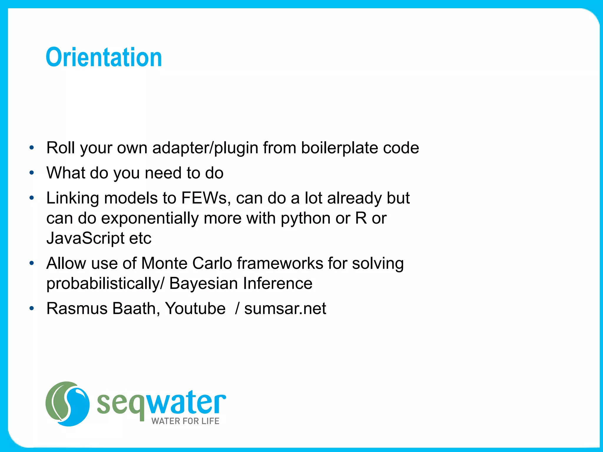 Python the lingua franca of FEWS | PPT