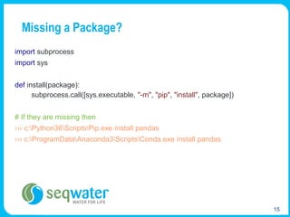 Python the lingua franca of FEWS | PPTX