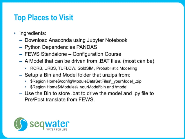 Python the lingua franca of FEWS | PPTX