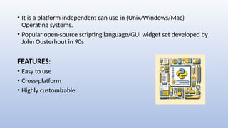 About Python Tkinter and creating .a GUI | PPTX