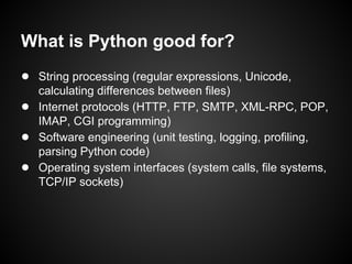 Python tour | PPT