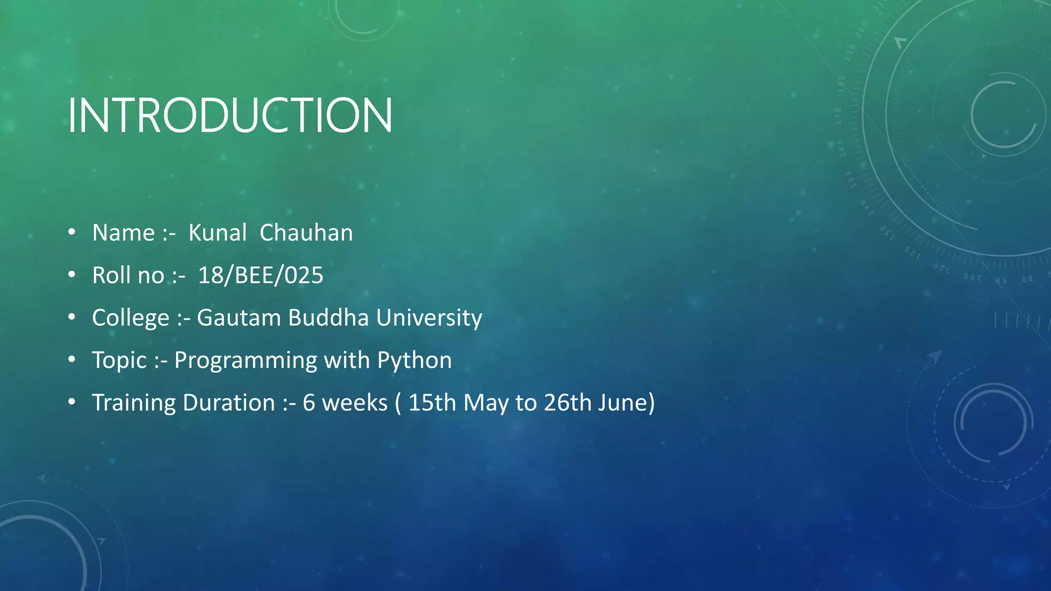 Python training | PPTX